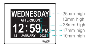 Original Dawn Clock - 8inch Digital Calendar and Reminder Clock – Back ...